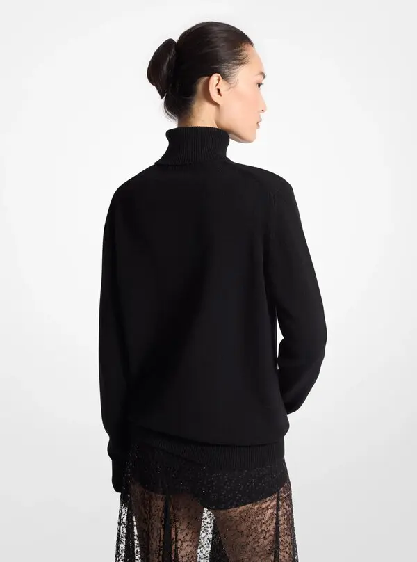 Michael Kors Joan Cashmere Turtleneck Sweater - Black