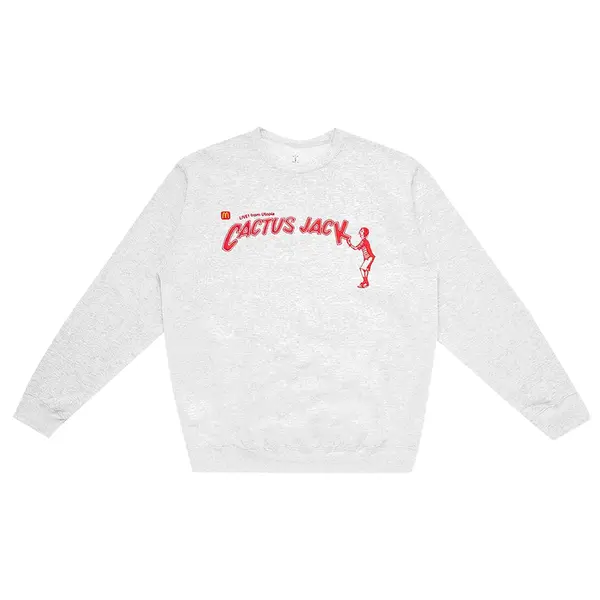 CACTUS JACK BY TRAVIS SCOTT X Mcdonald's Spelling Crewneck Ii - Grey