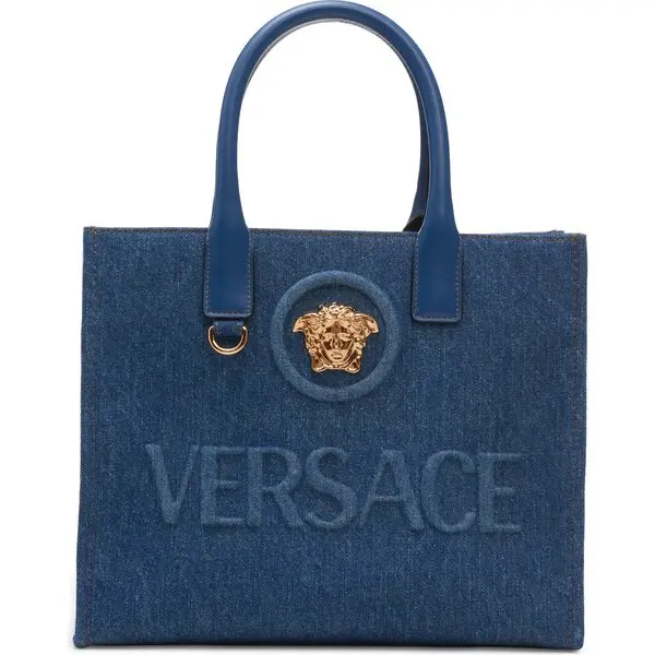Versace La Medusa Denim Tote