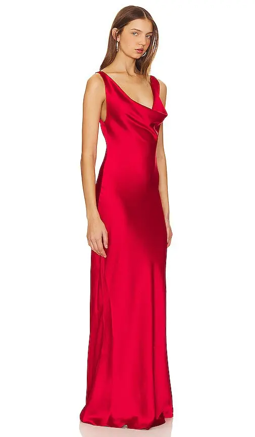 Norma Kamali Deep Drape Neck Gown