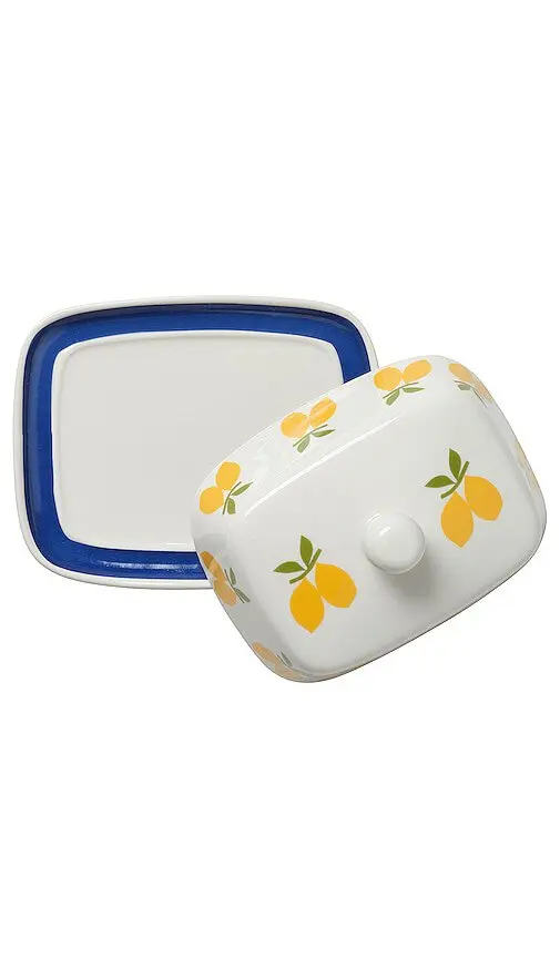 IN THE ROUNDHOUSE Lemon Butter Dish In White - N,a