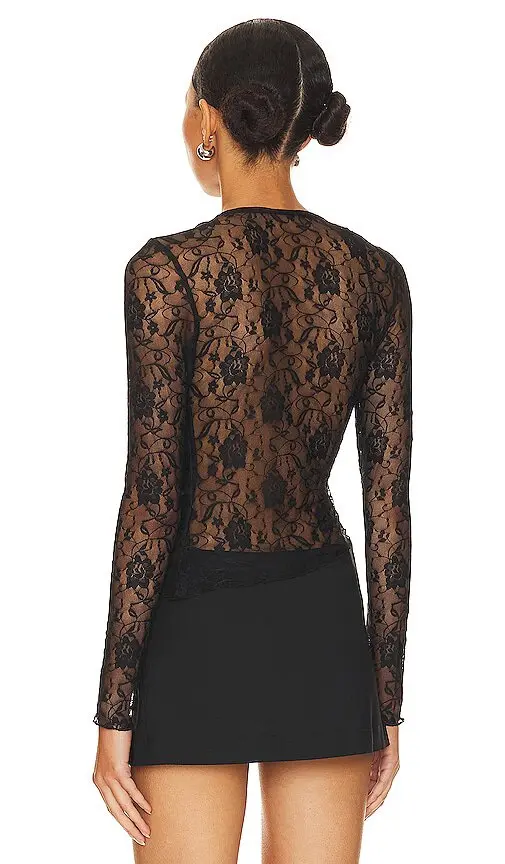 Superdown Anahi Wrap Lace Top