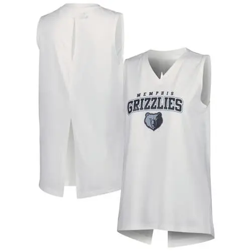 LEVELWEAR Memphis Grizzlies Paisley Peekaboo Tank Top - White