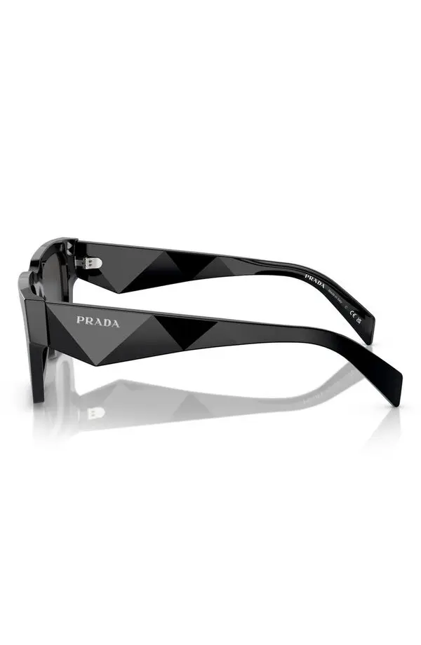 Prada 50mm Pillow Sunglasses - Black