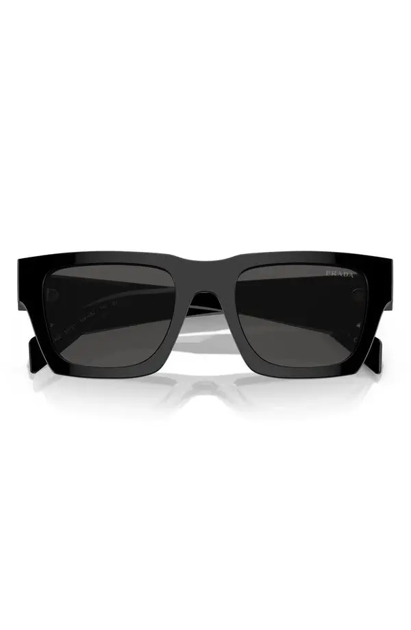 Prada 50mm Pillow Sunglasses - Black