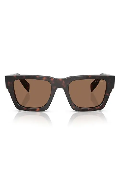 Prada 50mm Pillow Sunglasses - Dark Brown