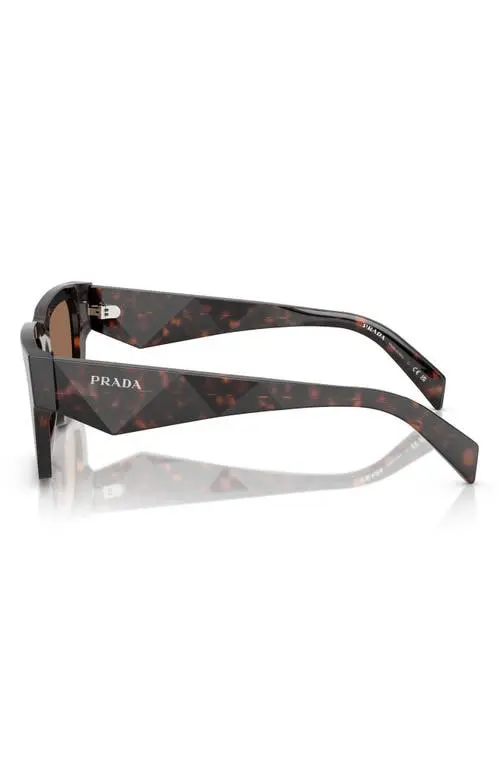 Prada 50mm Pillow Sunglasses - Dark Brown
