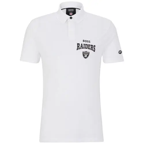 BOSS X NFL Black Las Vegas Raiders Punter Polo
