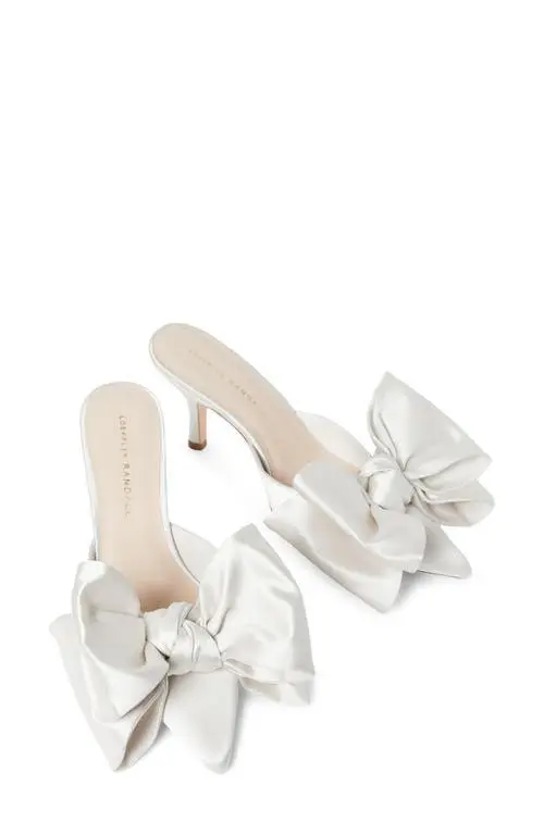 LOEFFLER RANDALL Margot Knotted Bow Mules - Cream