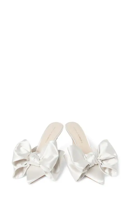 LOEFFLER RANDALL Margot Knotted Bow Mules - Cream