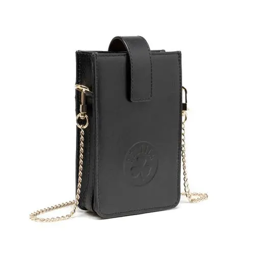 LUSSO Boston Celtics Ronnie Leather Crossbody Phone Purse - Black