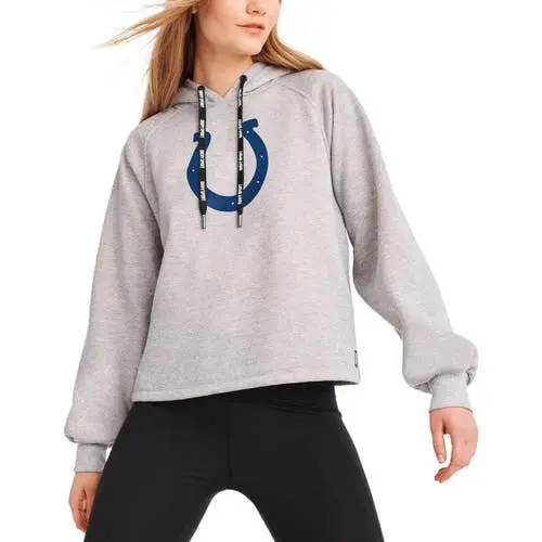 Dkny Indianapolis Colts Debbie Dolman Raglan Pullover Hoodie - Heather Gray