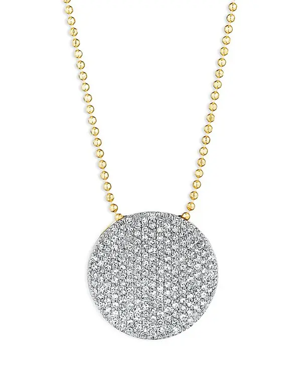 Phillips House Affair Diamond Disc Pendant Necklace - Gold