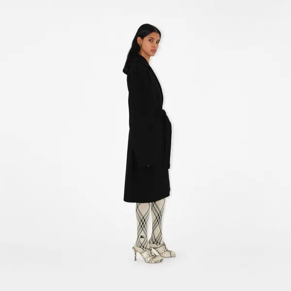 Burberry Cashmere Wrap Coat - Black