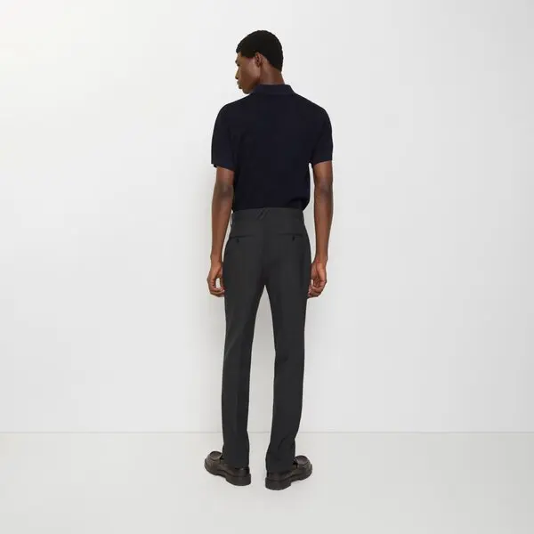 Burberry Wool Blend Tailored Trousers - Midnight Grey Melange