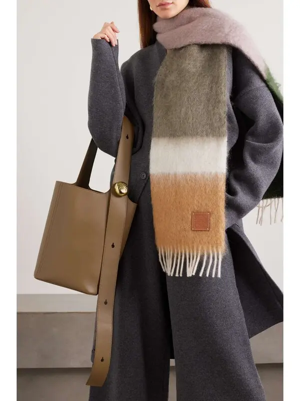 Loewe Pebble Embellished Leather Bucket Bag