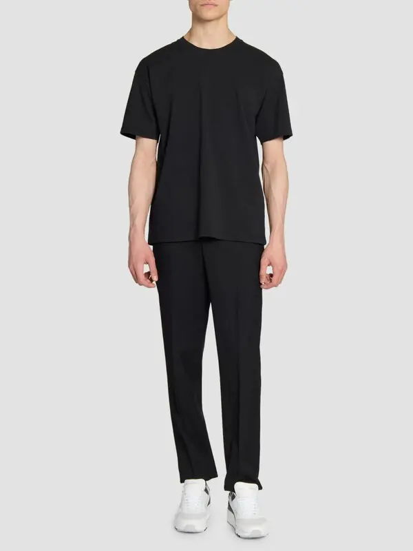 Saint Laurent Cassandre T-shirt In Pique - Black