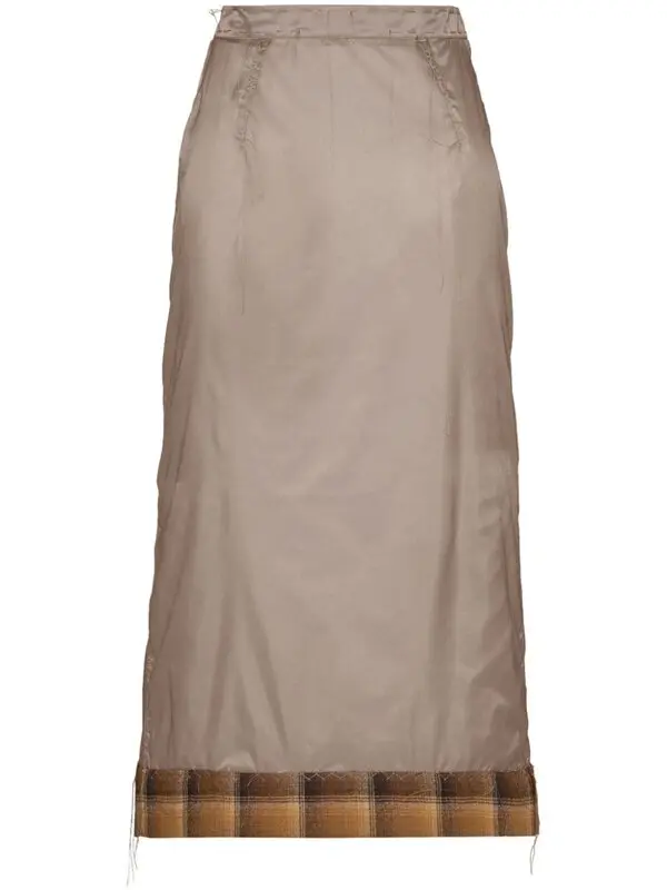 MAISON MARGIELA X Pendleton Semi-sheer Midi Skirt - Grey