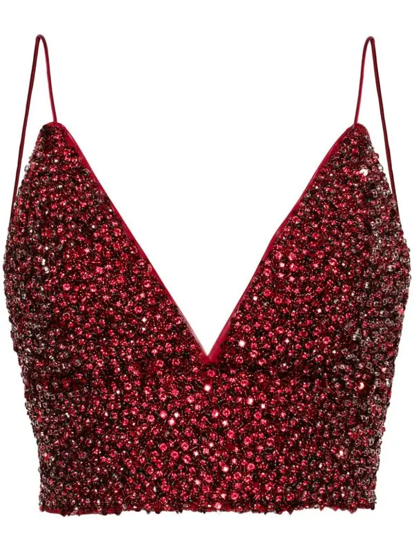 Alice + Olivia Carli Crystal-embellished Top