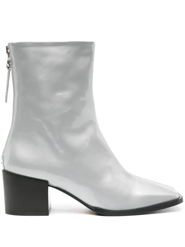 AeydĒ Amina Patent Leather Ankle Boots