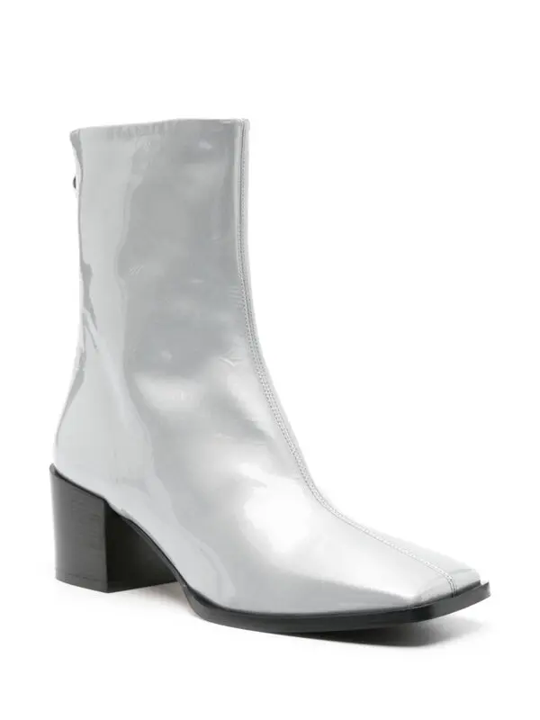 AeydĒ Amina Patent Leather Ankle Boots
