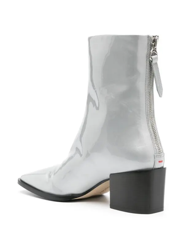 AeydĒ Amina Patent Leather Ankle Boots
