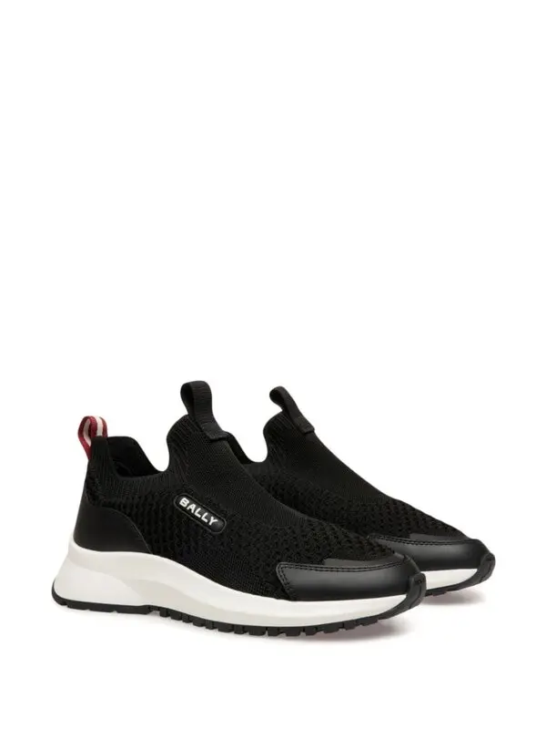 Bally Logo-appliqué Mesh Sneakers - Black