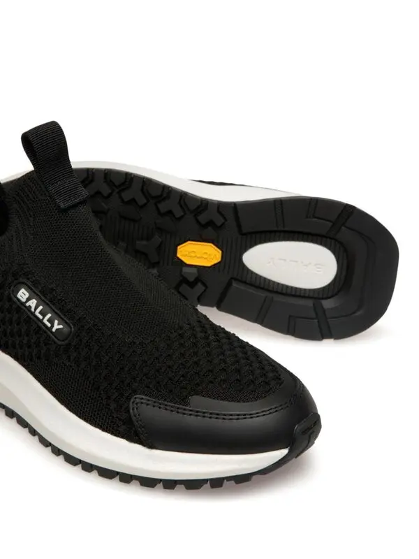 Bally Logo-appliqué Mesh Sneakers - Black