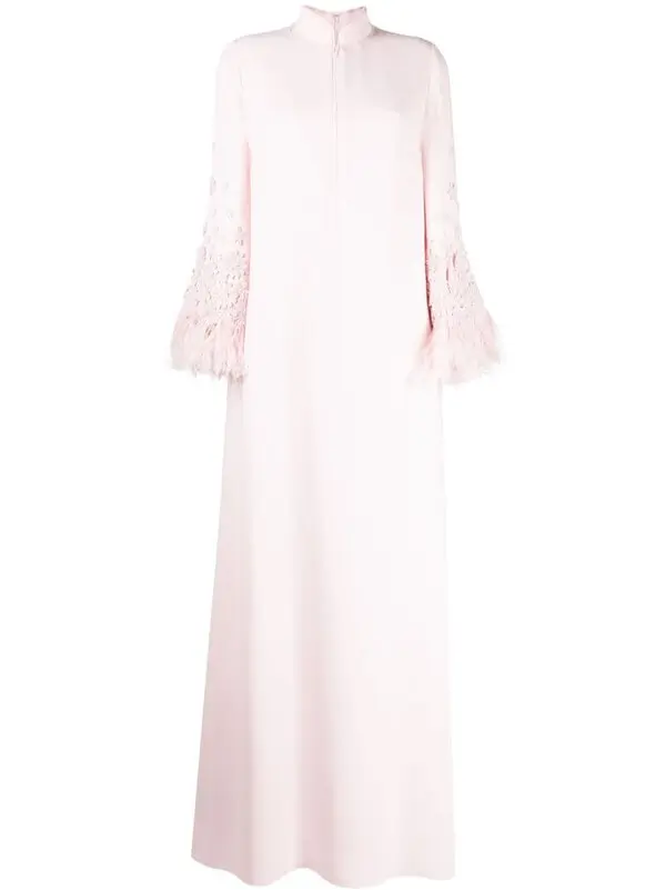 open lace back dress One Shoulder Flower Gown | Andrew Gn main image 1