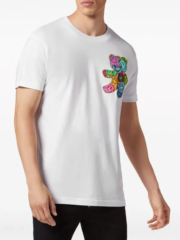 Buy Philipp Plein Graphic-print Cotton T-shirt - White At 55% Off