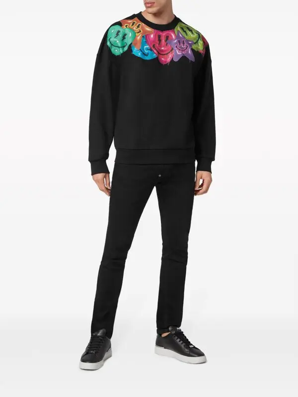 Philipp Plein Smiley Face-print Sweatshirt