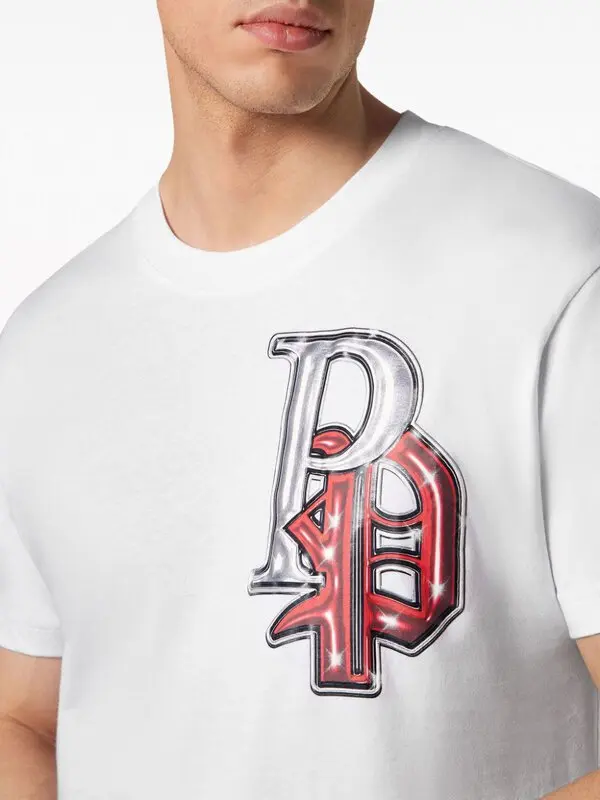 Philipp Plein Gothic Plein Cotton T-shirt - White