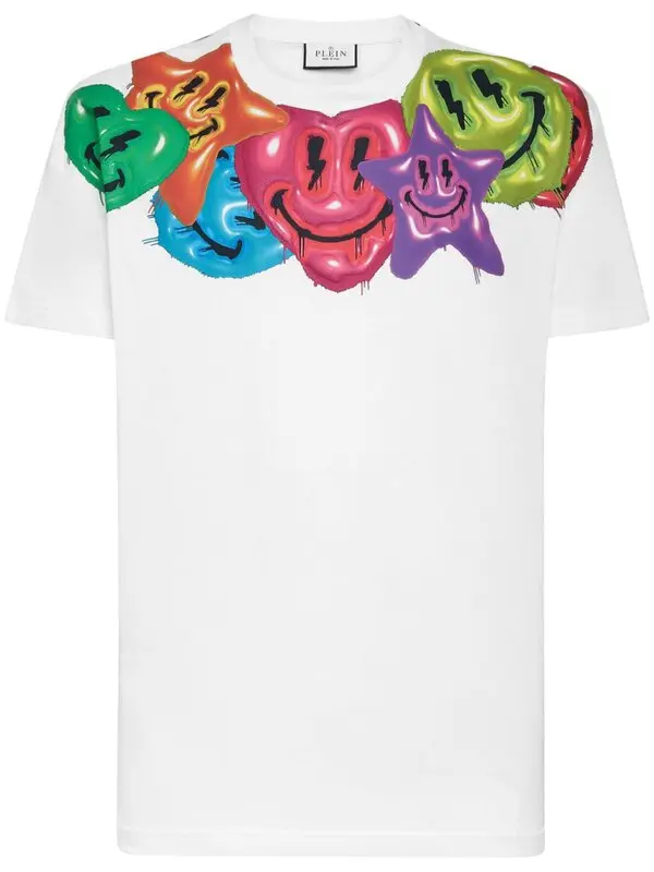 Philipp Plein Ss Smile Cotton T-shirt - White