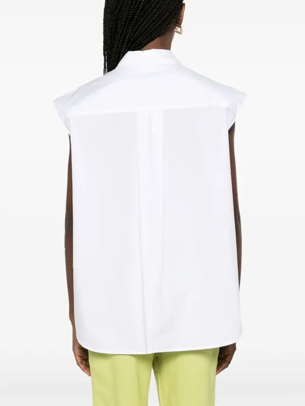 P.a.r.o.s.h Canyox Crochet-detailed Shirt - White