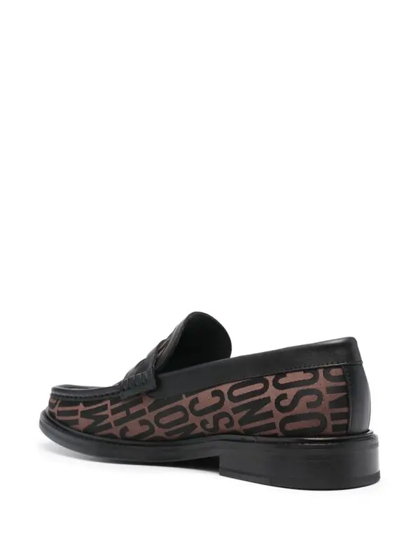 Moschino Logo-jacquard Canvas Loafers