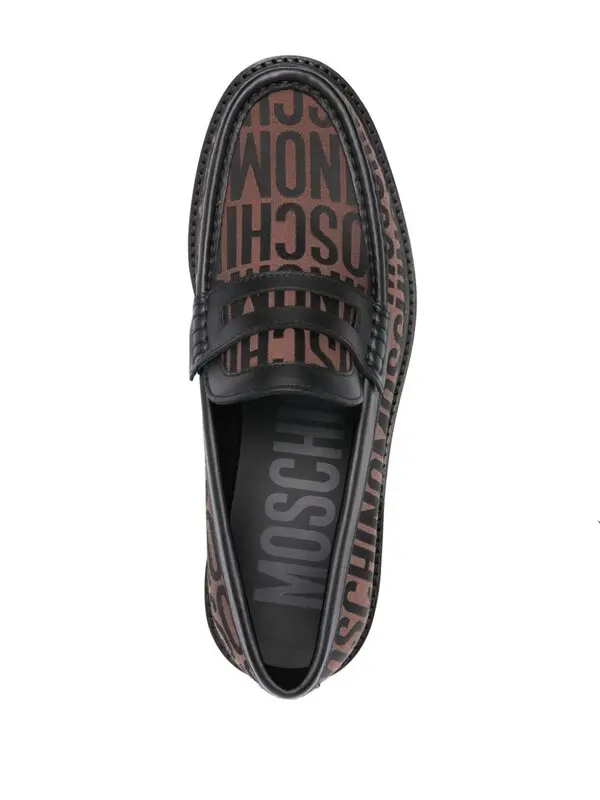 Moschino Logo-jacquard Canvas Loafers