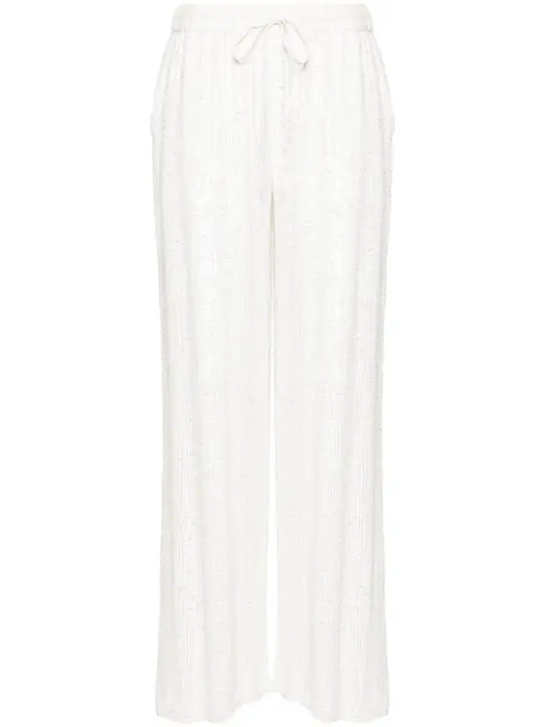 P.a.r.o.s.h Glare Sequin Trousers - White