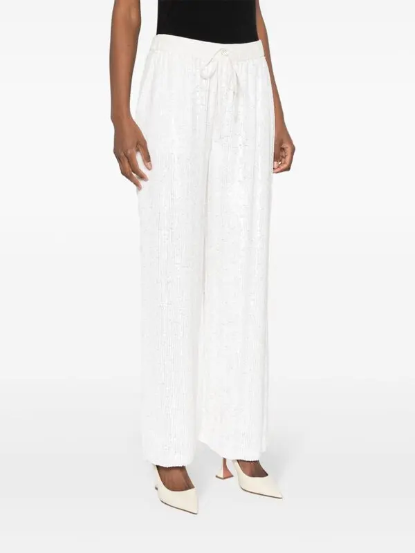 P.a.r.o.s.h Glare Sequin Trousers - White