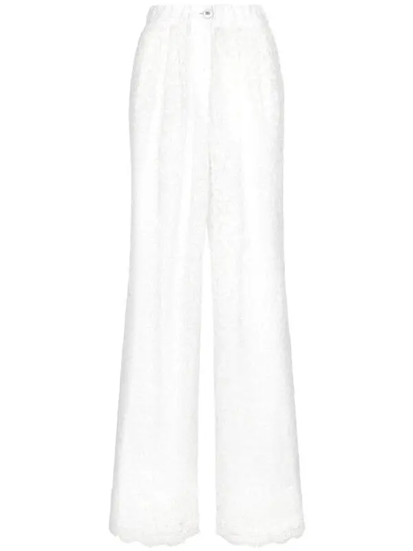 Dolce & Gabbana Floral-lace Palazzo Pants