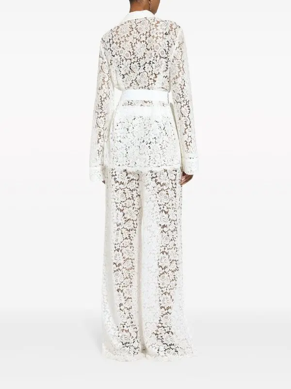 Dolce & Gabbana Floral-lace Palazzo Pants