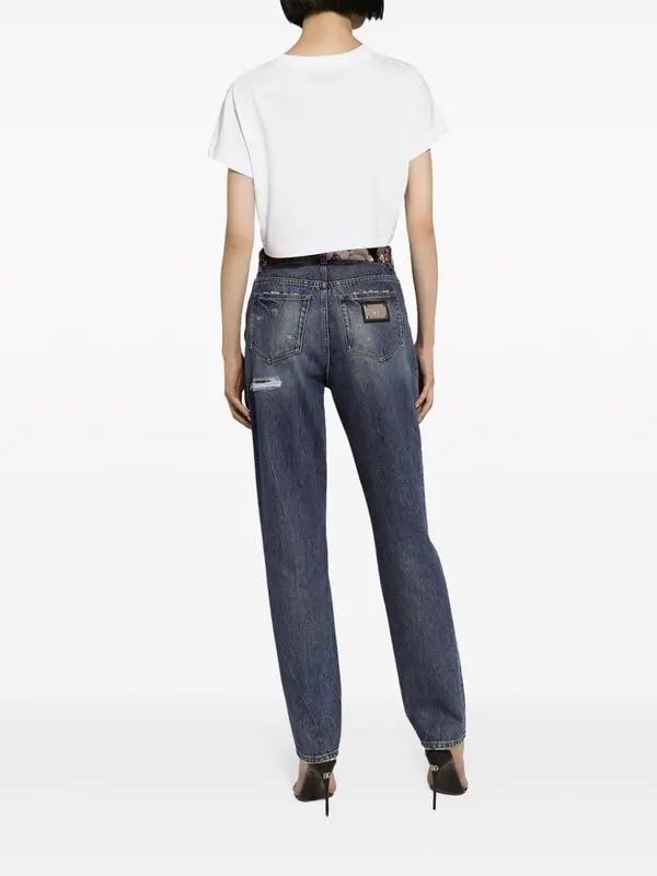 Dolce & Gabbana Ripped Boyfriend Jeans - Blue