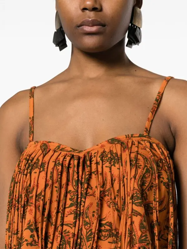 Alanui Monsoon Paisley-print Cropped Top