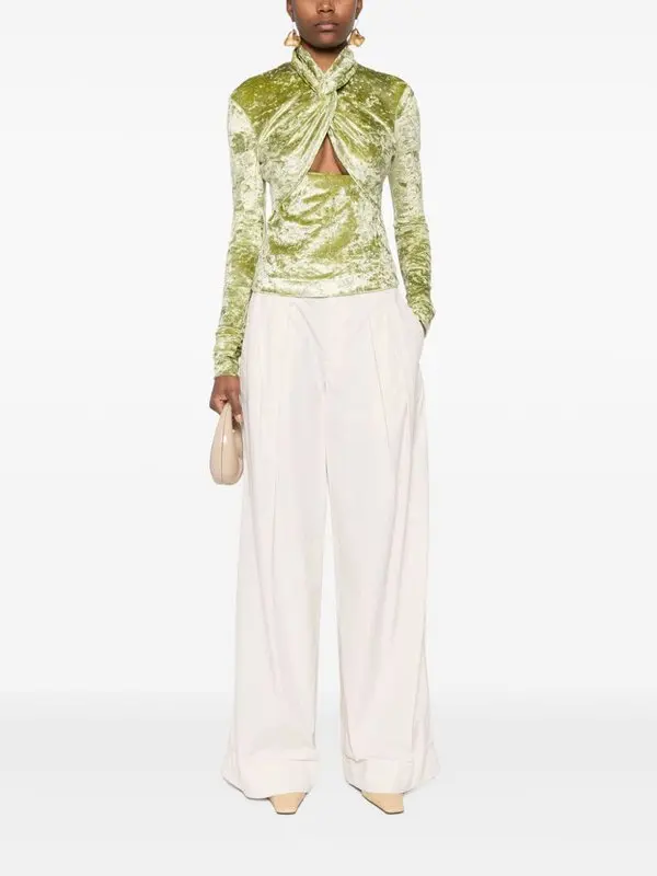 Nanushka Iride Velvet Top