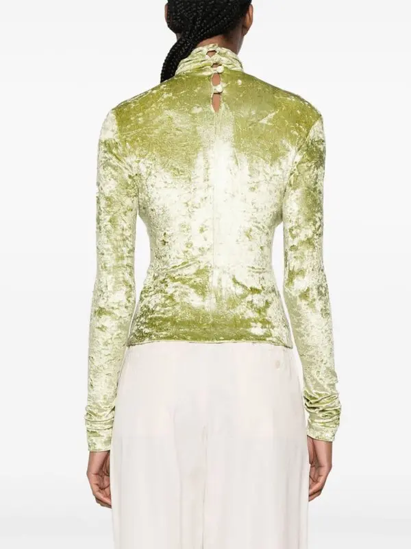 Nanushka Iride Velvet Top