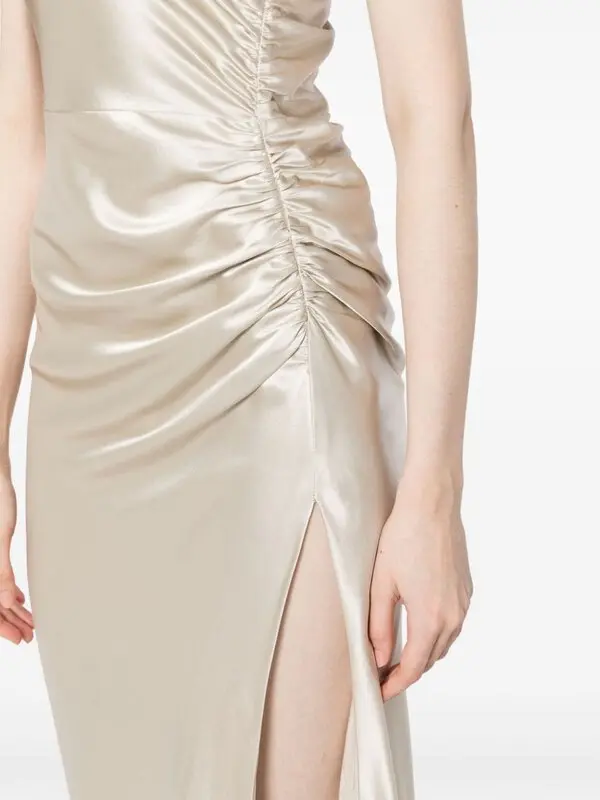 Michelle Mason Asymmetric Silk Gown - Neutrals
