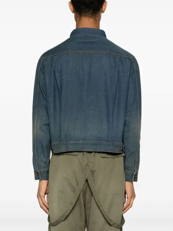 MAISON MARGIELA Pleat-detailing Denim Jacket