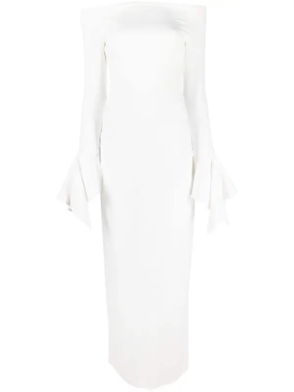 Solace London Amalie Off-shoulder Maxi Dress - White