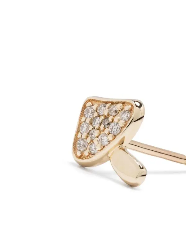 SYDNEY EVAN 14kt Yellow Diamond Mushroom Stud Earring