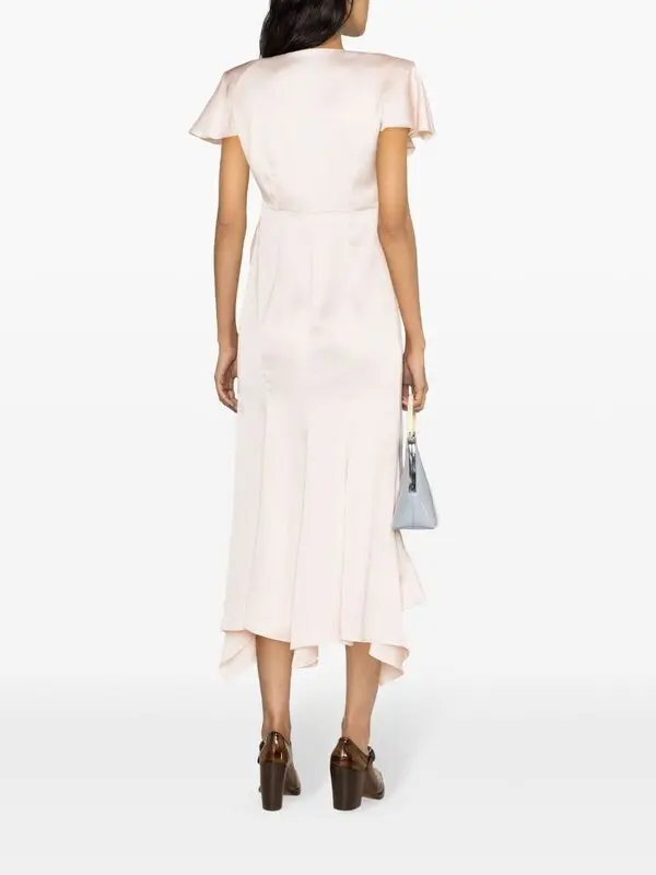 Philosophy Di Lorenzo Serafini Ruffled Satin Wrap Dress