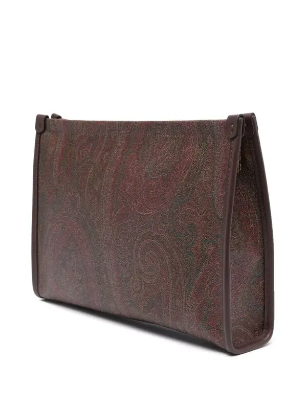 Etro Large Arnica Pouch With Pegaso Detail